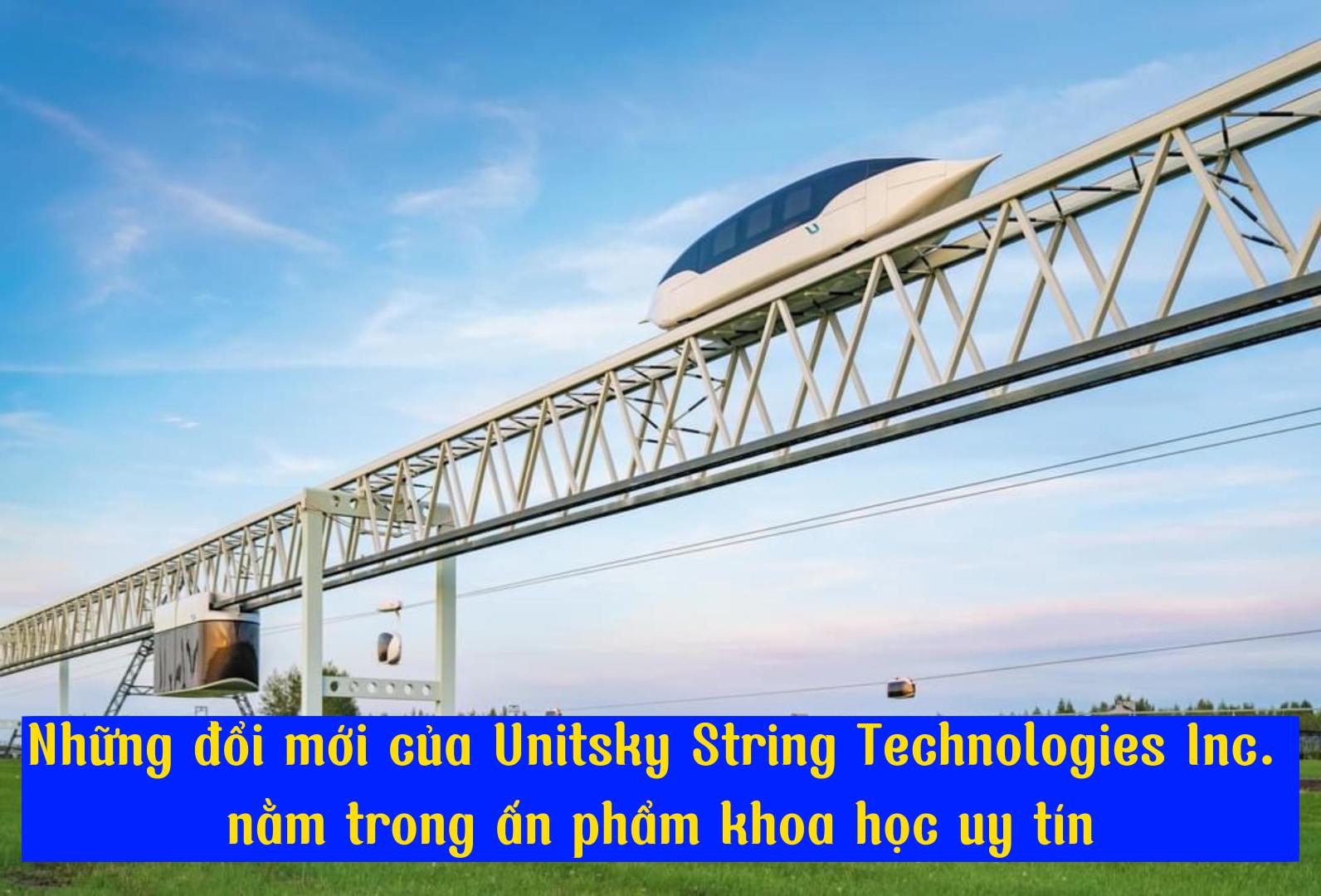 Những đổi mới của Unitsky String Technologies Inc. nằm trong ấn phẩm khoa học uy tín - uST